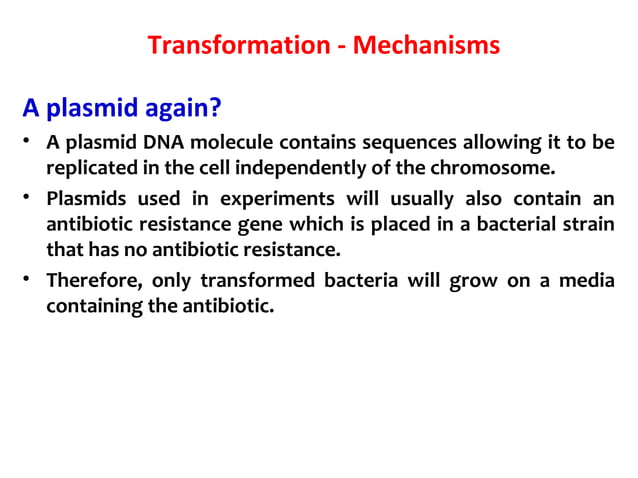 Transformation and transfection | PPT | Biological Sciences | Science