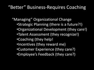 Transformation & Change Management-What Matters | PPT