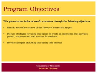 Transformation: Ensuring Student Success In An Internship | PPT