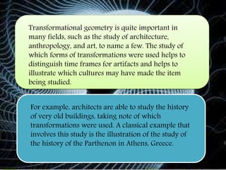 Transformation geometry | PPTX | Geography | Science