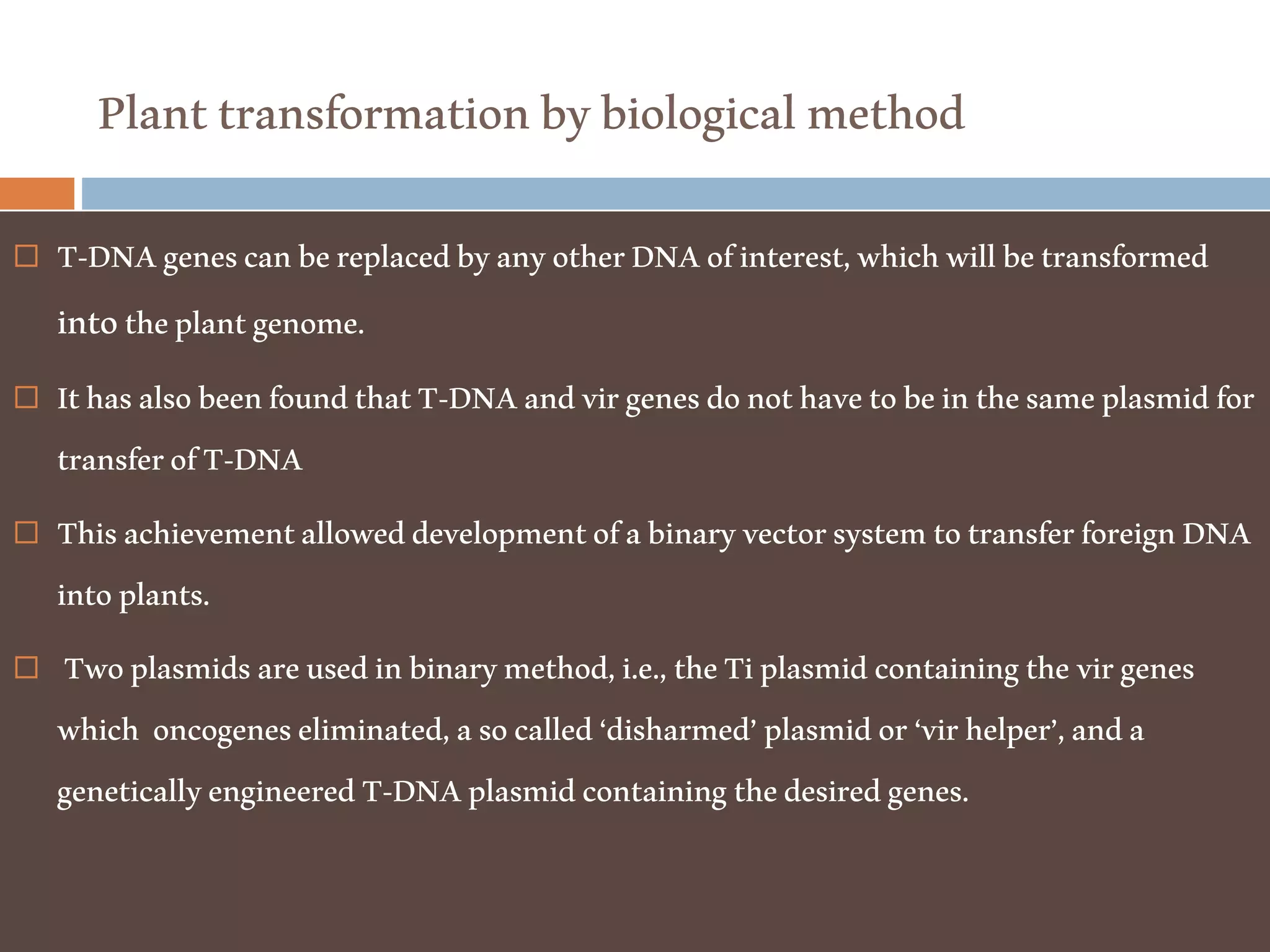 Transformation in plants | PPTX