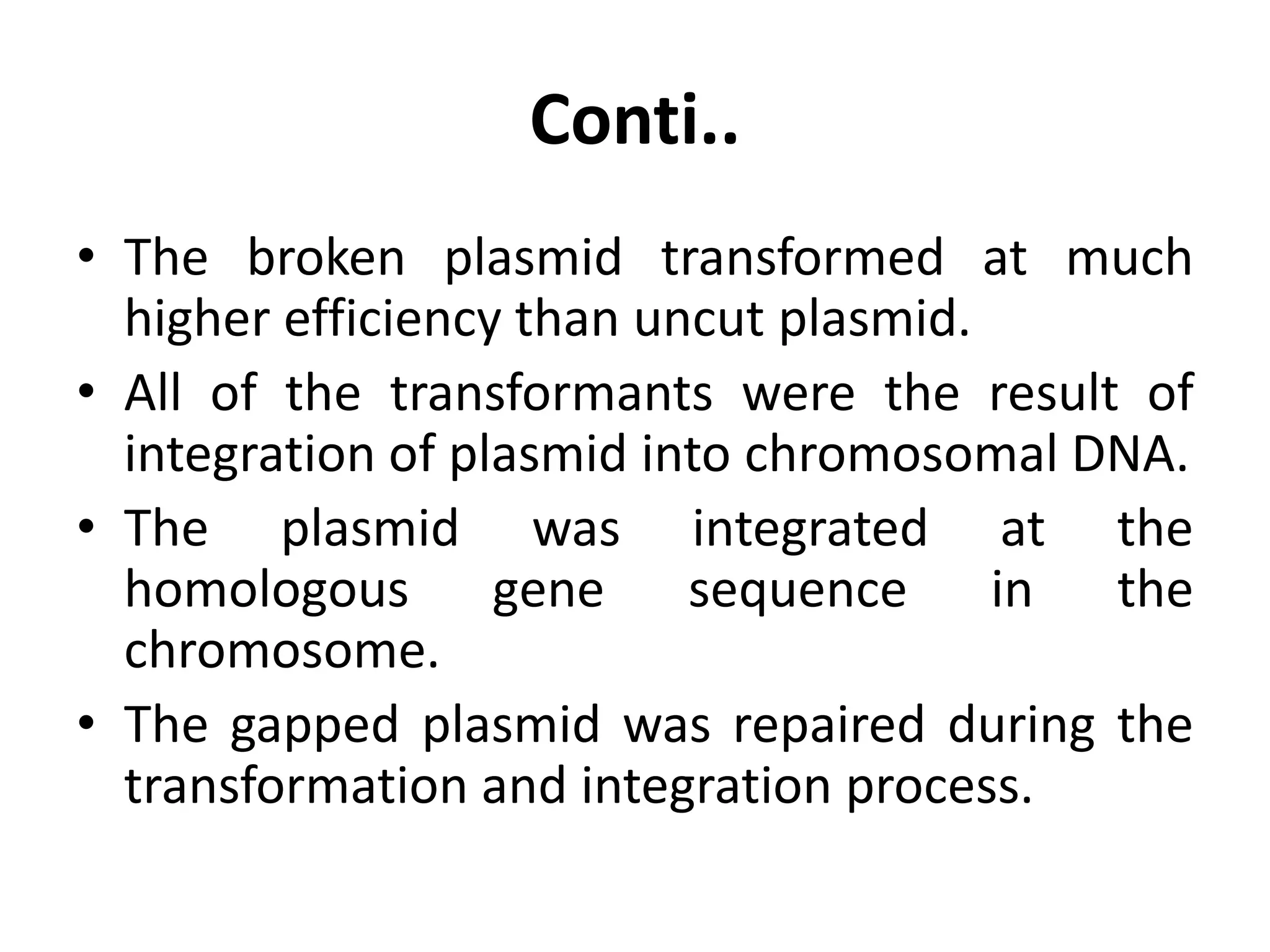 Transformation in yeast. | PPTX