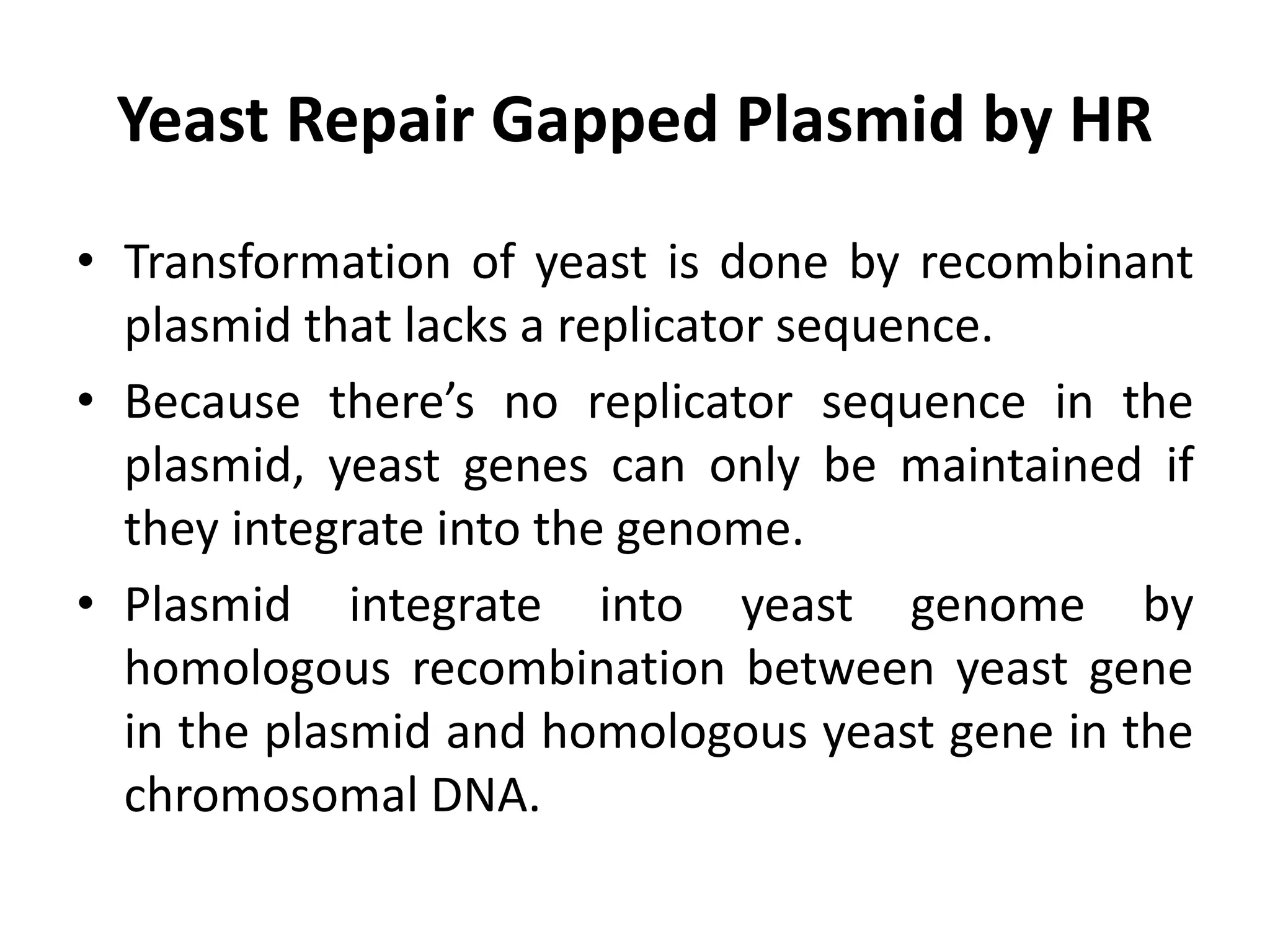 Transformation in yeast. | PPTX