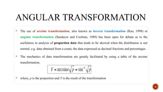 Transformation technique and when it is used | PPT