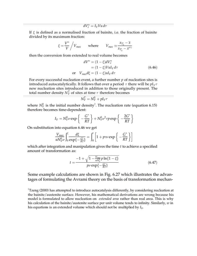 TRANSFORMATION KINETICS,ISOTHERMAL TRANSFORMATION,ARVAMI EQUATION.docx | Chemistry | Science