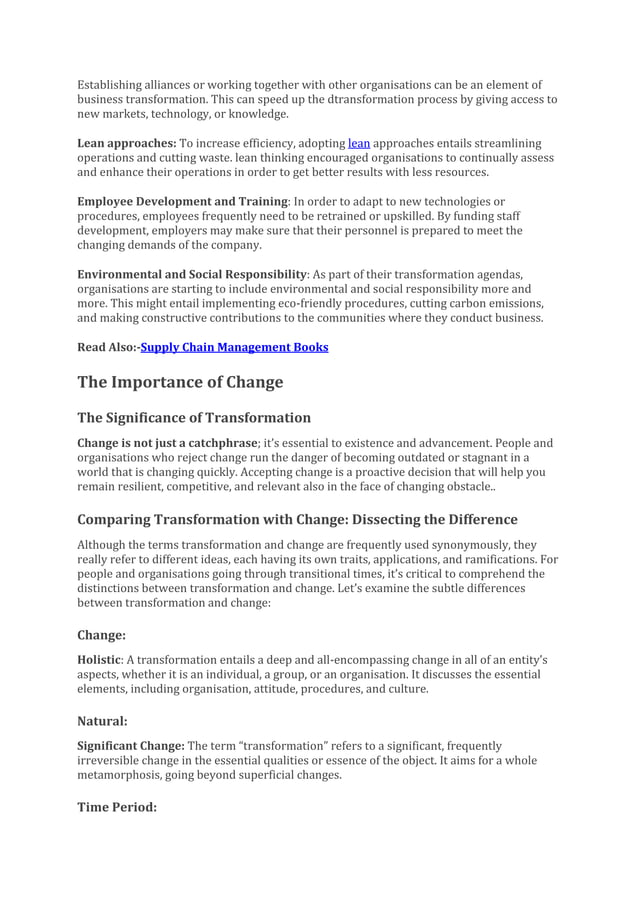 Transformation Meaning- What Is Transformation? | PDF | Mental Health ...