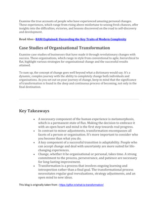 Transformation Meaning- What Is Transformation? | PDF