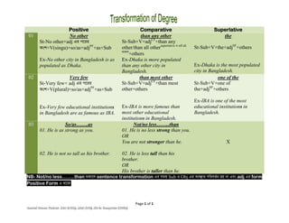 Transformation of degree | PDF