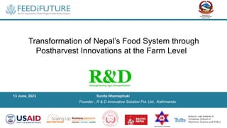 Transformation of Nepal’s Food System through Postharvest Innovations ...