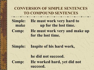 Transformation of sentences | PPT