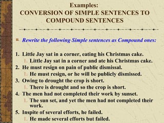 Transformation of sentences | PPT