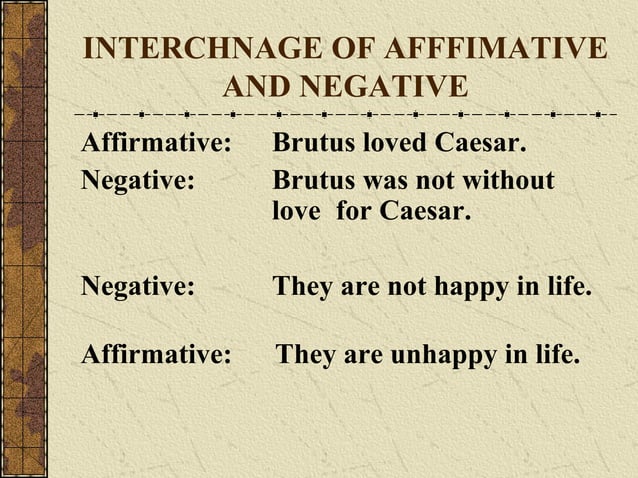 Transformation of sentences | PPT