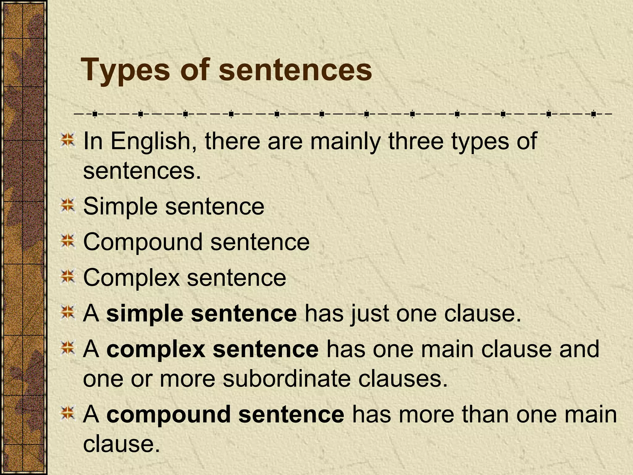 Transformation of sentences | PPT