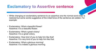 Transformation of sentences | PPTX