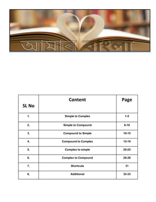 Transformation of sentences ( Simple, Complex, Compound) | PDF
