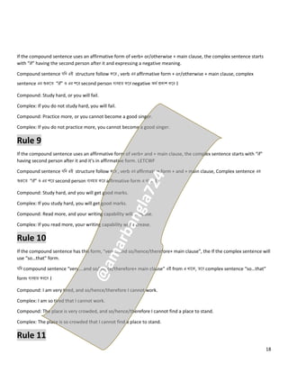 Transformation of sentences ( Simple, Complex, Compound) | PDF