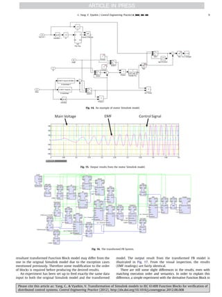 Transformation of simulink models to iec 61499 function blocks for verification of distributed ...