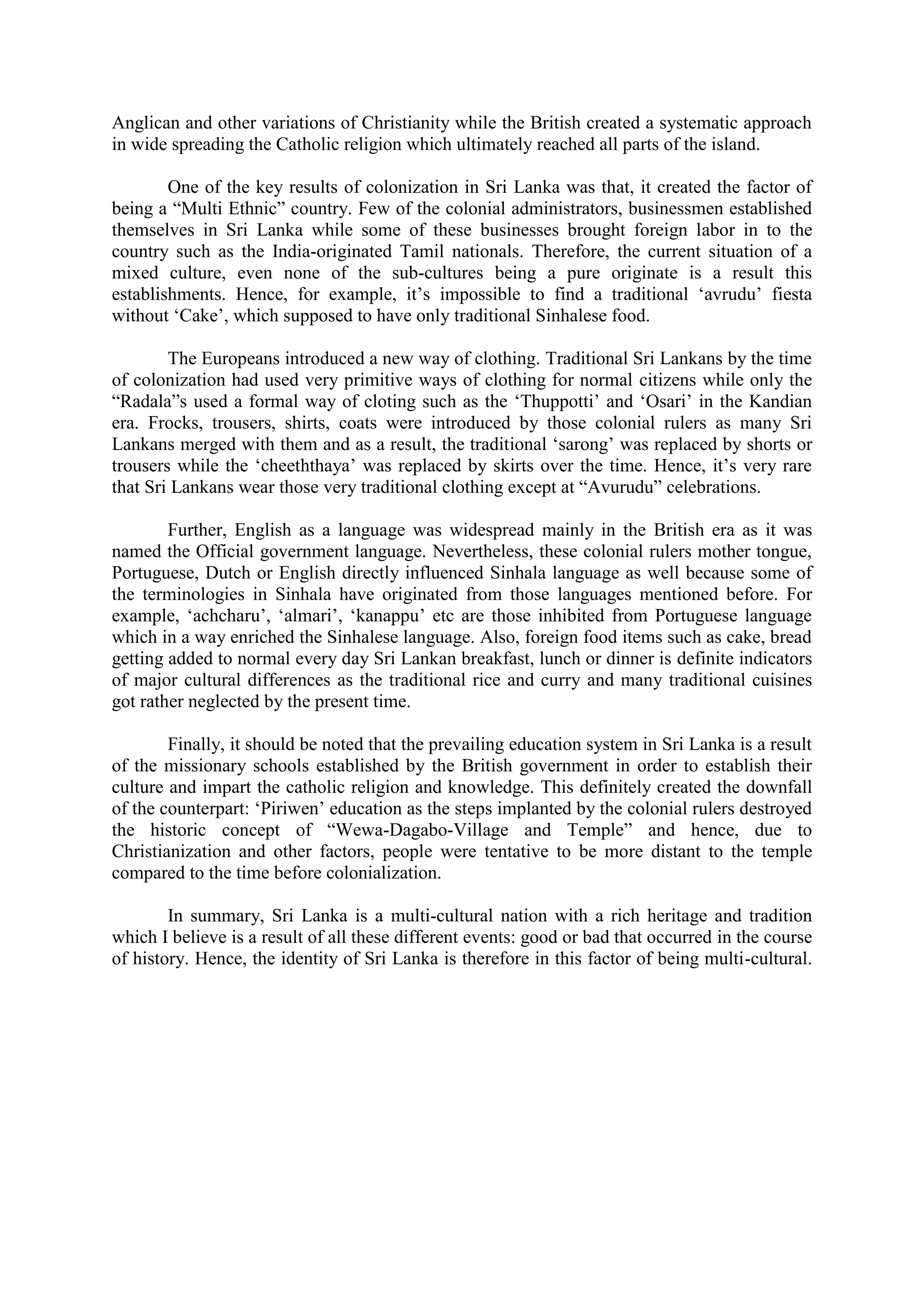 Transformation of Sri Lankan Culture from its Protohistoric Period to ...