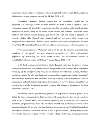 Transformation of subaltern, marginalized and dalit in the postmodern ...