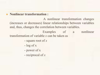 Transformation of variables | PPTX