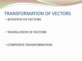 Transformation of Vectors w.r.t. Objects | PDF