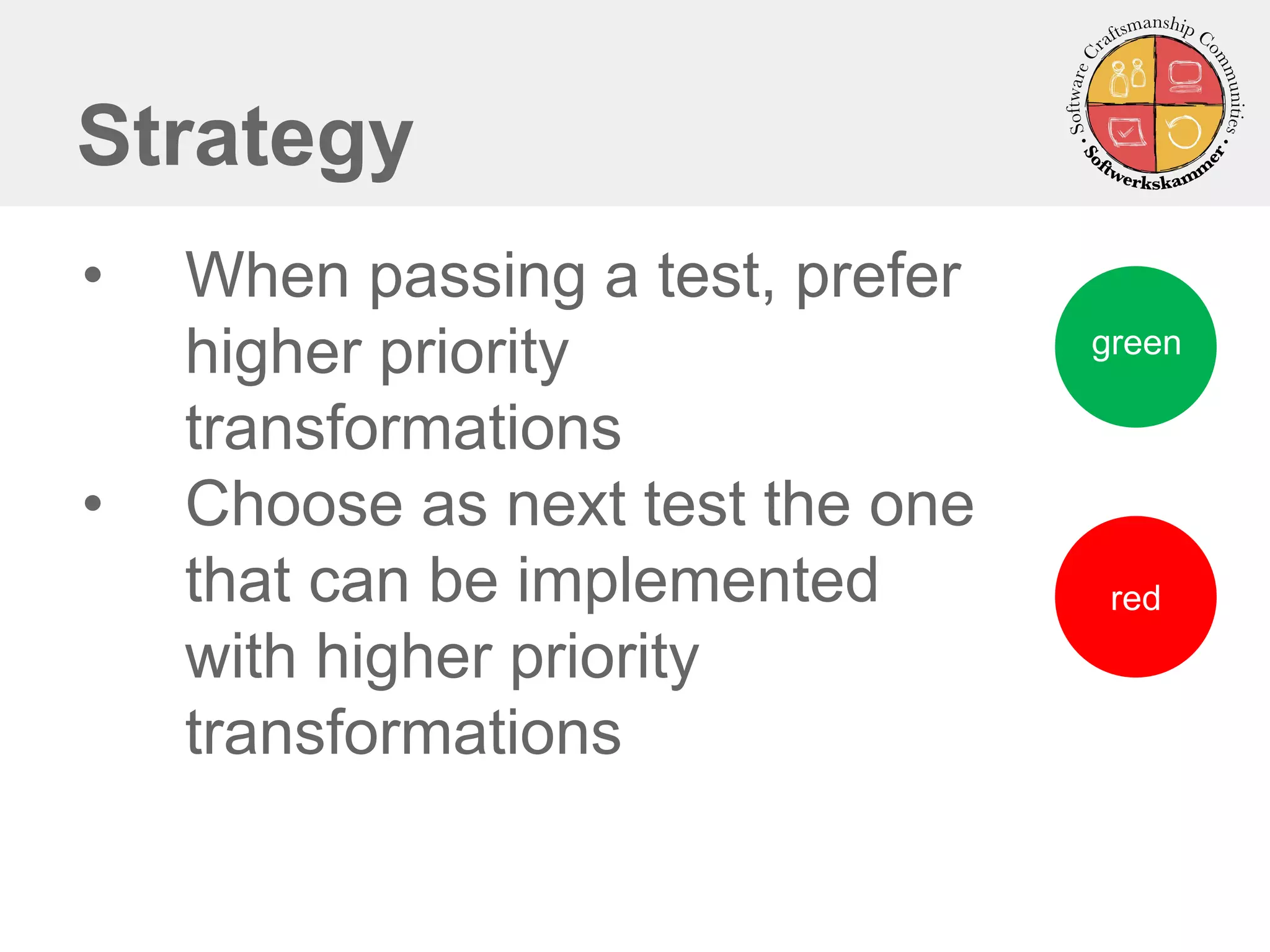 Transformation Priority Premise @Softwerkskammer MUC | PPT