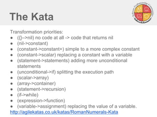 Transformation Priority Premise @Softwerkskammer MUC | PPT