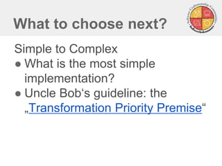 Transformation Priority Premise @Softwerkskammer MUC | PPT