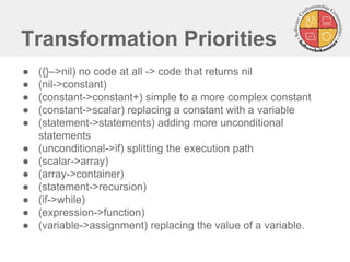 Transformation Priority Premise @Softwerkskammer MUC | PPT