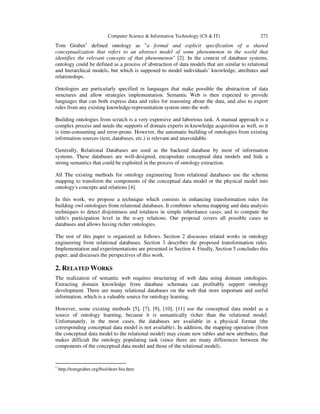 TRANSFORMATION RULES FOR BUILDING OWL ONTOLOGIES FROM RELATIONAL DATABASES | PDF