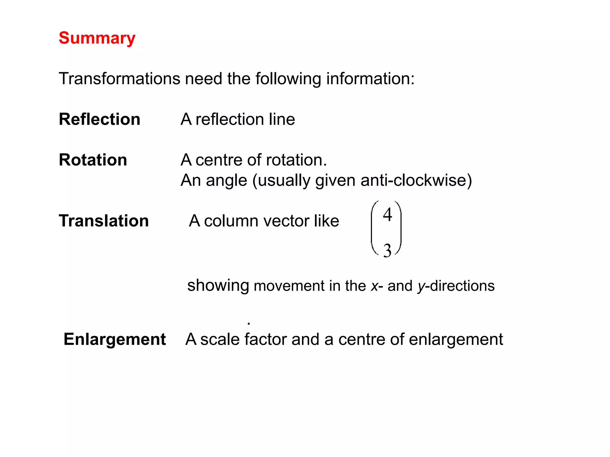 Transformations | PPTX