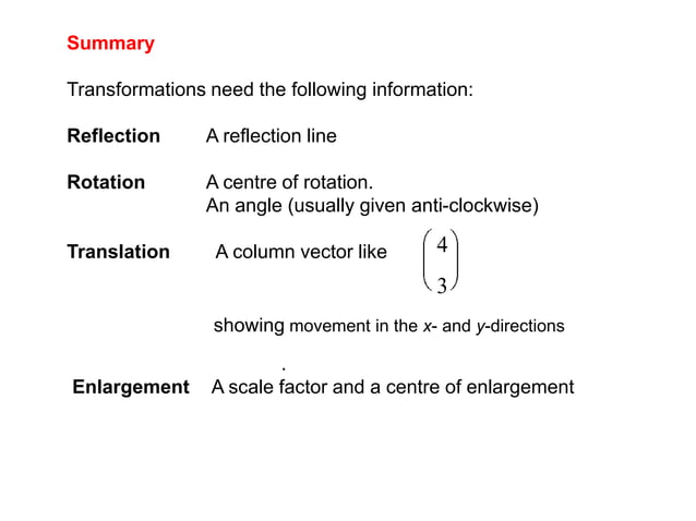 Transformations | PPTX