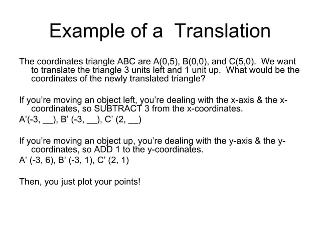 Transformations | PPT | Geography | Science