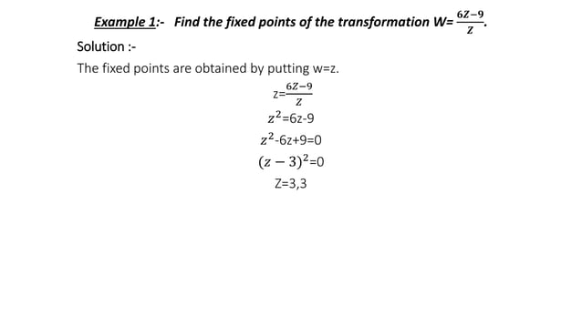 Transformations (complex variable & numerical method) | PPTX | Physics ...