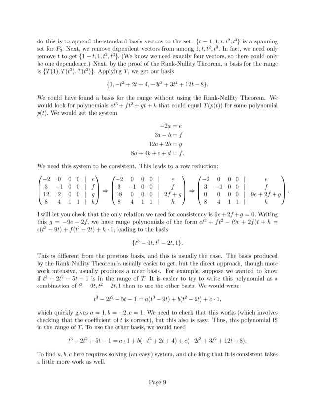 linear transformation and rank nullity theorem | PDF
