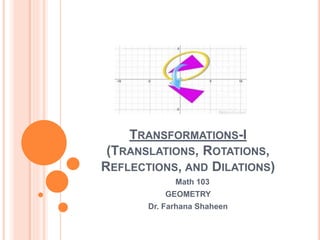 Transformations I- Math for Interior design | PPT
