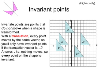 Transformations of different shapes For GCSE math | PPTX