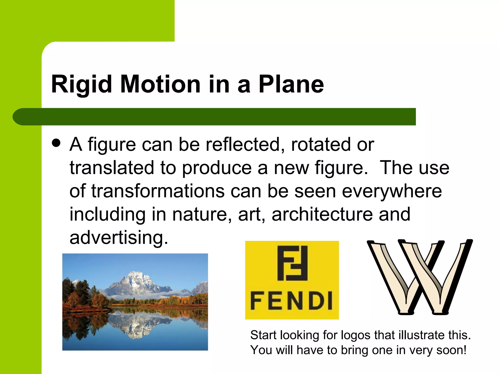Transformations Vocabulary 2009 | PPT