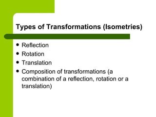 Transformations Vocabulary 2009 | PPT