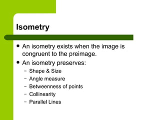 Transformations Vocabulary 2009 | PPT