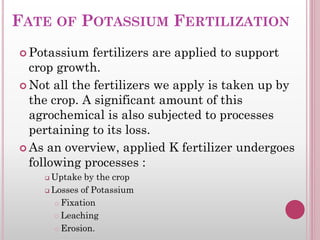 Transformations and dynamics of potassium | PPTX
