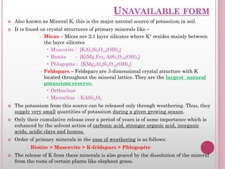 Transformations and dynamics of potassium | PPTX