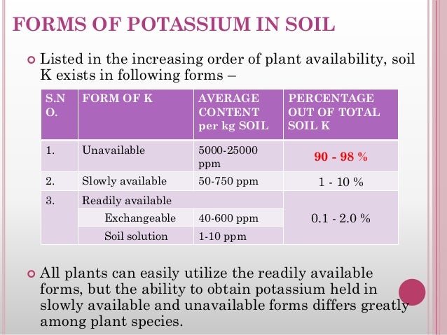 Transformations and dynamics of potassium