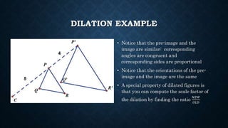 Transformations in the coordinate plane | PPTX