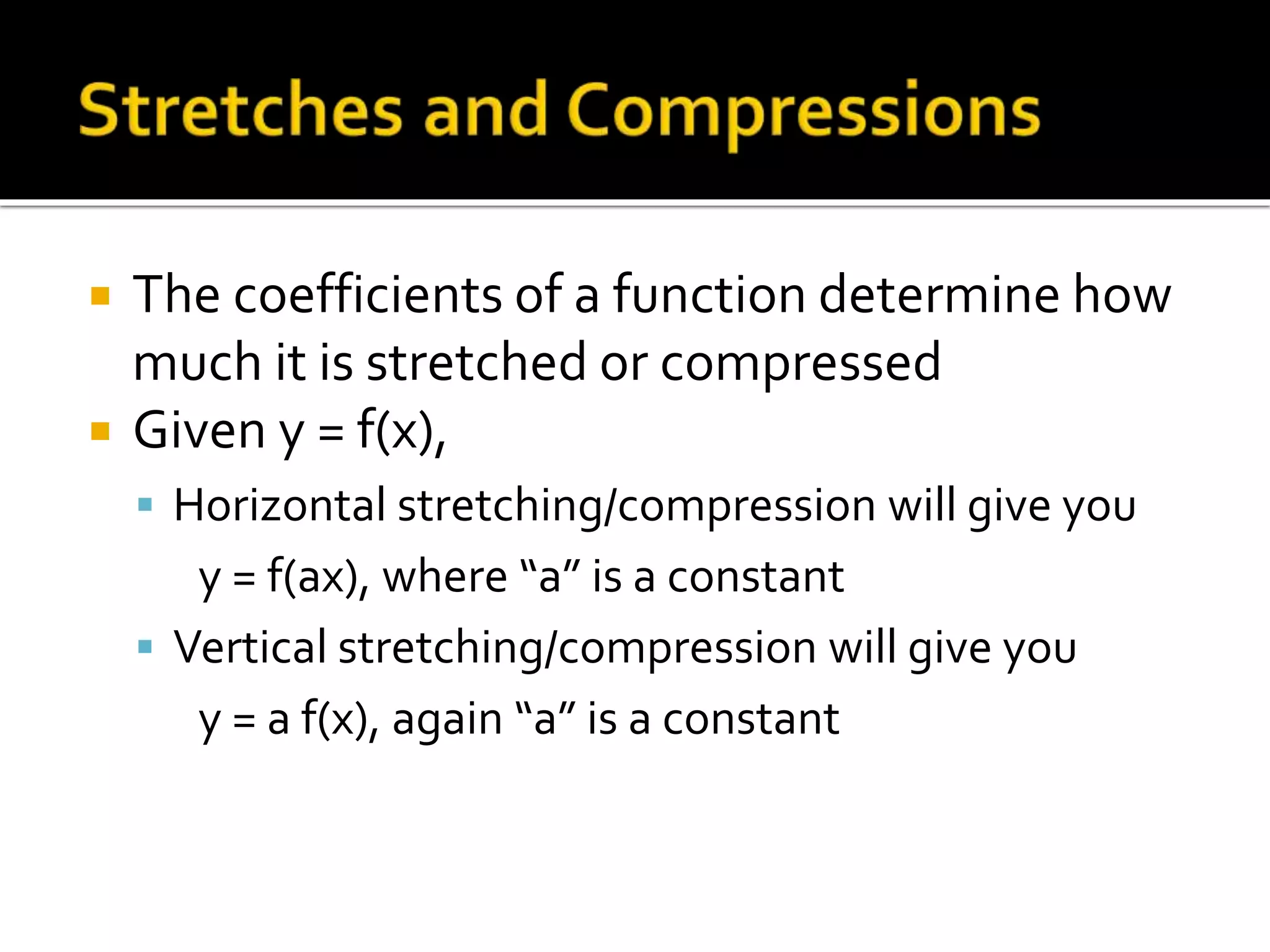 Transformations of functions | PPTX