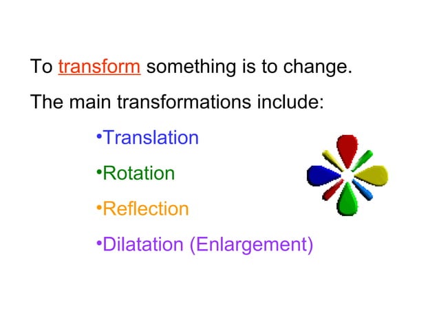 Transformations ppt | PPT | 3-D Graphics | Computer Software and ...
