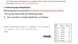 Transformation techniques.pptx | Databases | Computer Software and Applications