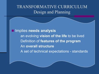 Transformative curriculum | PPT