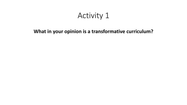 Transformative curriculum rita 2016 | PPT