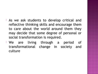 Transformative education..ppt st11 | PPT